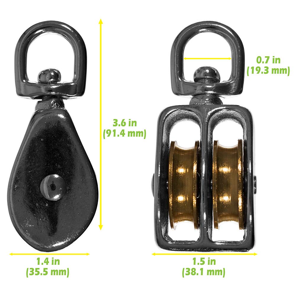 ALPIDEX Tandem Pulley for textile ropes up to 13 mm and steel ropes up ...