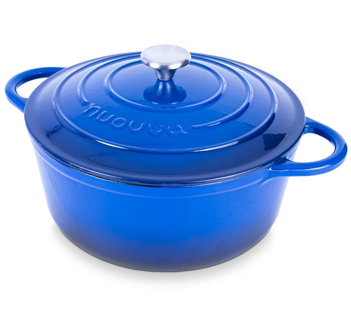 Cast Iron Dutch Oven with Lid – Non-Stick Ovenproof Enamelled Casserole ...