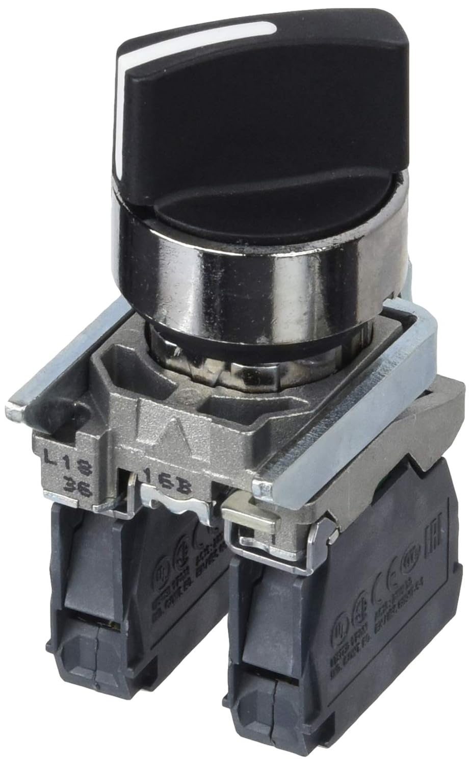 Schneider Electric XB4BD33 Selector Diámetro 22, Mango de 3 Posiciones ...