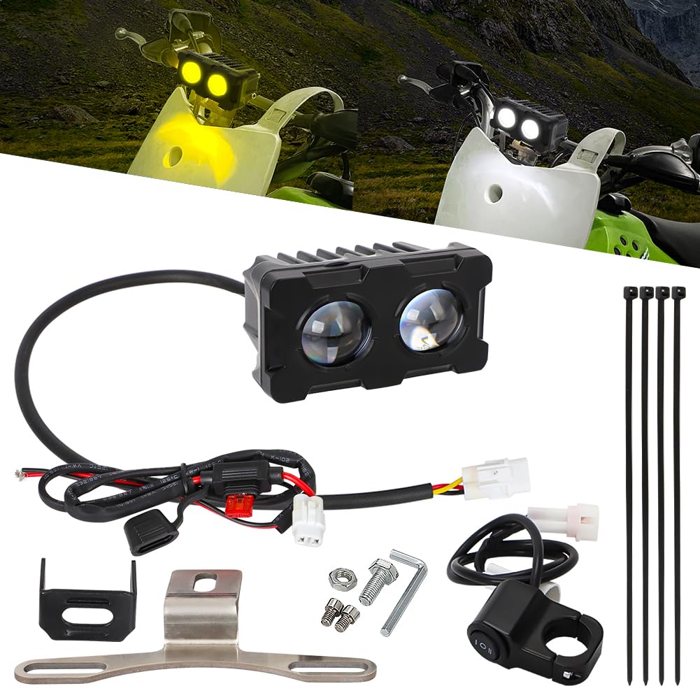 AUTOVIC Dirt Bike Light Bar Kit, Universal Dirtbike Spot/Flood Light ...