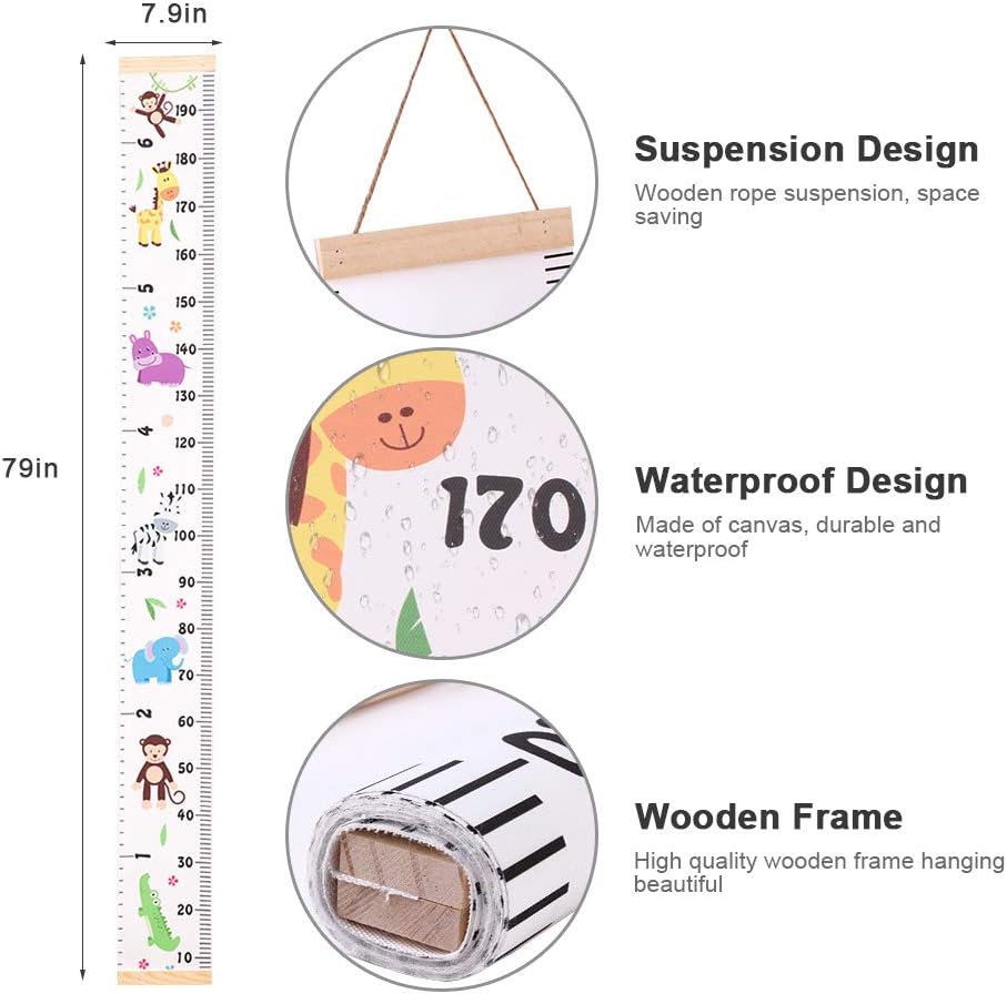 XGzhsa Children Height Wall Chart, Wall Ruler Height Chart, Removable ...