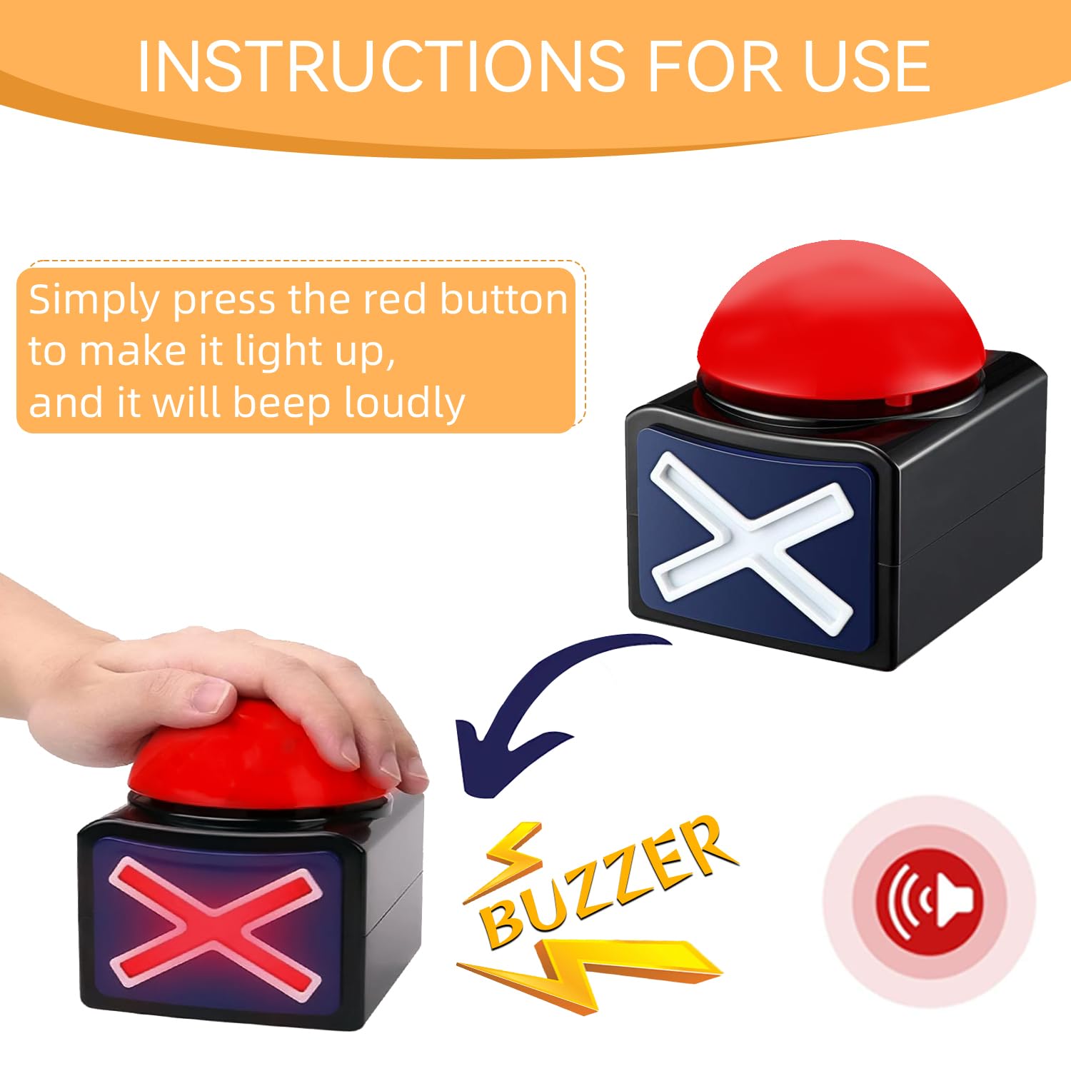Mua Game Answer Buzzer with Sound -Game Show Buzzer- Game Buzzer with ...