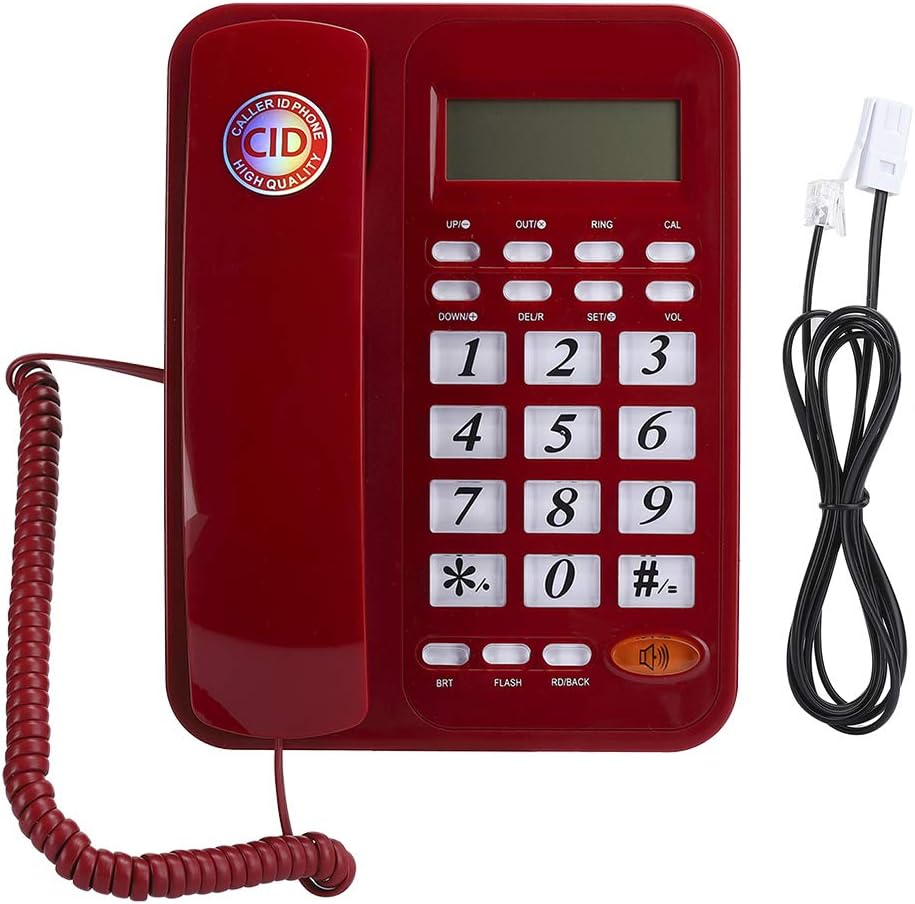 Heayzoki Corded Telephones,KX‑T8005CID Desktop Corded Landline Telephone with Speakerphone and ...