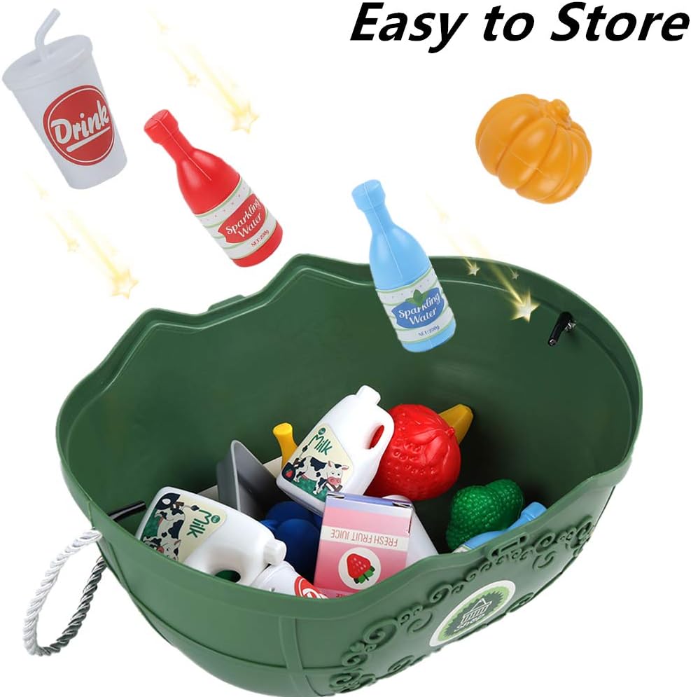 50 pcs Assemble Toddler Supermarket Kit with Carrying Case & Cart Cash ...