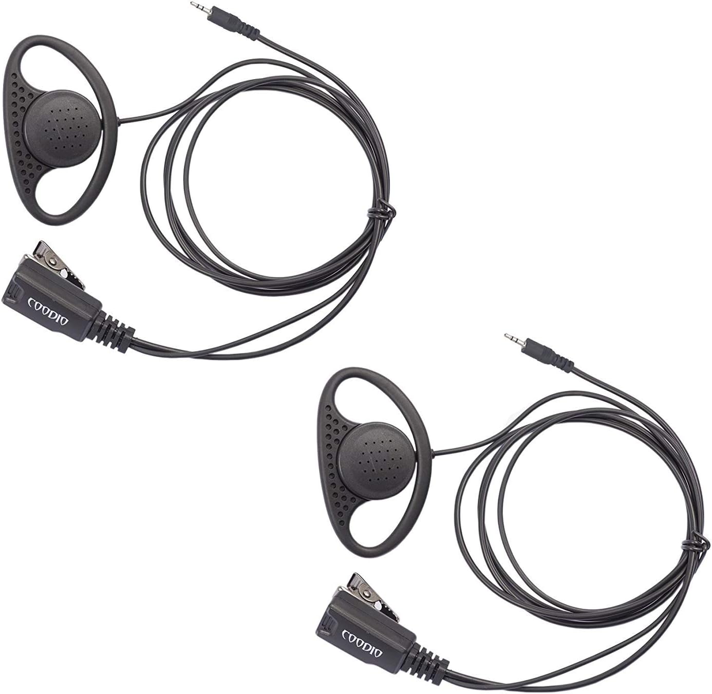COODIO Lot 2 x D-Ring Earpiece Police Security Headset: Amazon.co.uk ...