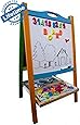 Amazon.com: Double Sided Wooden Art Easel. Standing Magnetic Whiteboard ...