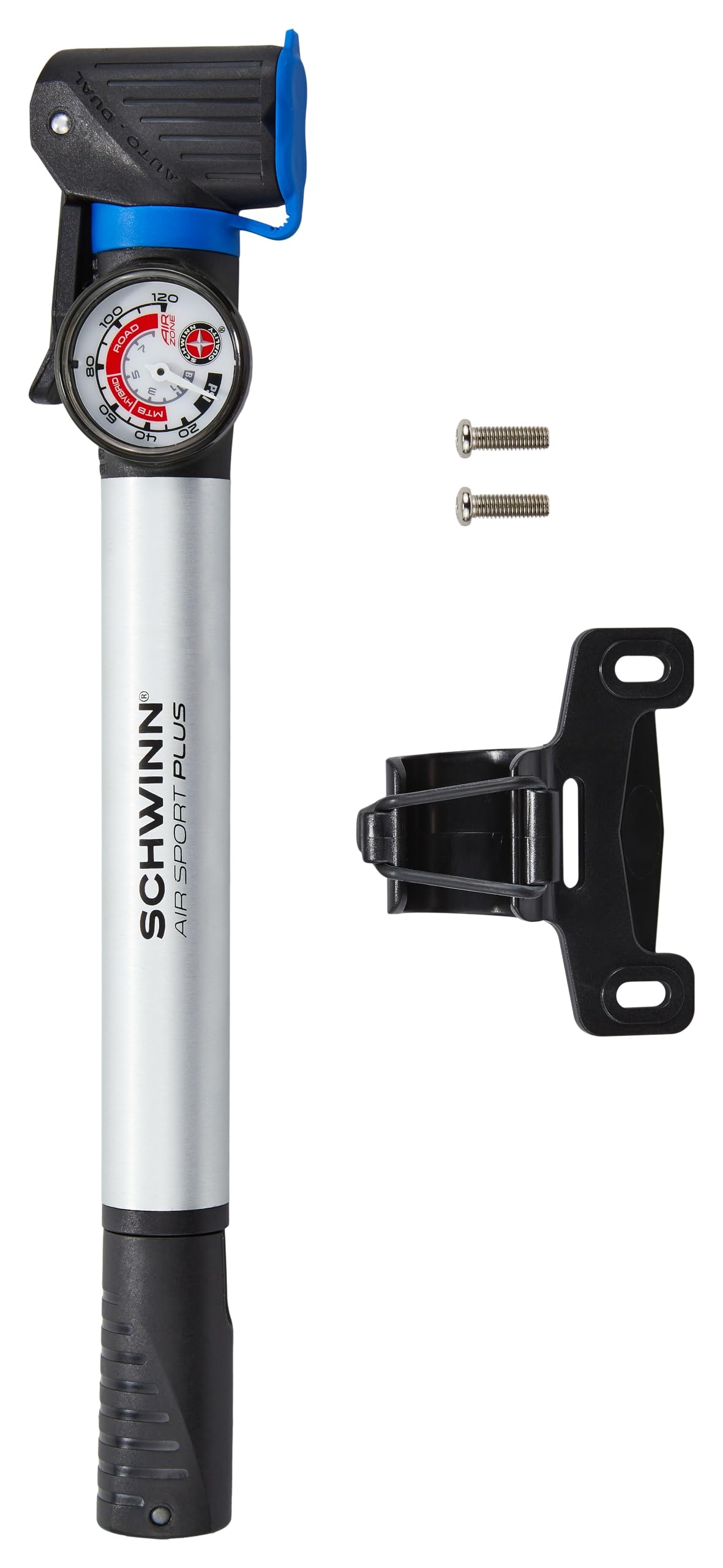 Schwinn Air Sport Plus, Bike Frame Hand Pump with Rotating Pump Head ...
