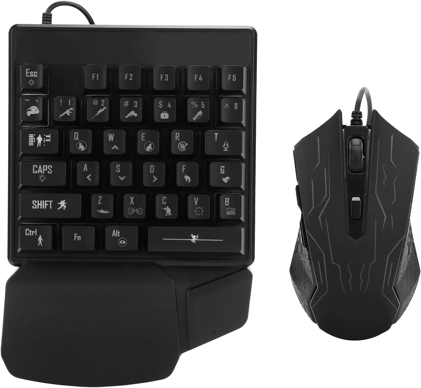 214 keyboard and Mouse Combo,Wired USB One‑Handed Computer Gaming ...