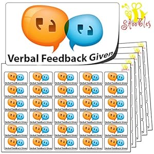 480x Verbal Feedback Given Stickers (38 x 21mm) Free UK Delivery ...