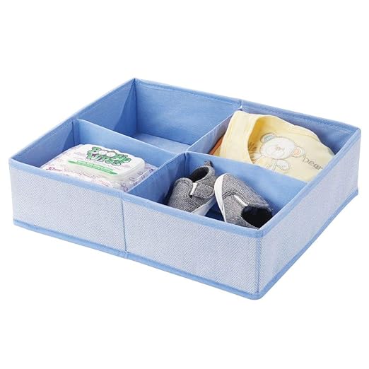 mDesign Baby Organiser Box - Large Storage Box for Nappies, Wet Wipes ...