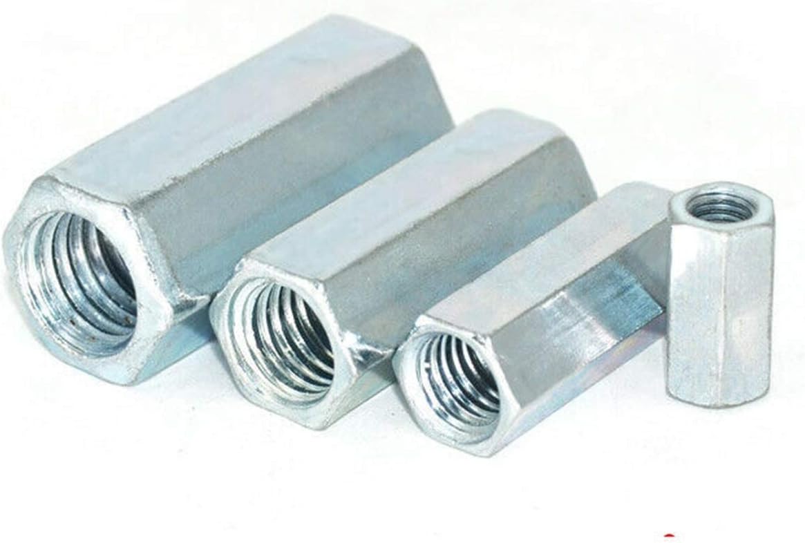 M6-M20 Rod Coupling Long Hex Nuts Carbon Steel Zinc Plated Hexagon ...