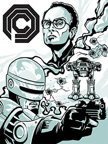 Amazon.com: Robocop 1987 Movie OCP ED-209 Clarence Boddicker Art 24x18 ...