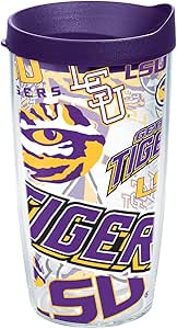Amazon.com: Tervis NCAA Lsu Tigers All Over Tumbler with Lid, 16 oz ...