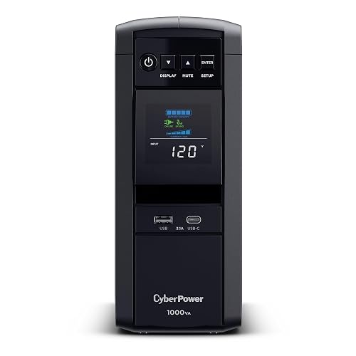 CyberPower CP1000PFCLCD PFC Sinewave UPS Battery Backup and Surge ...