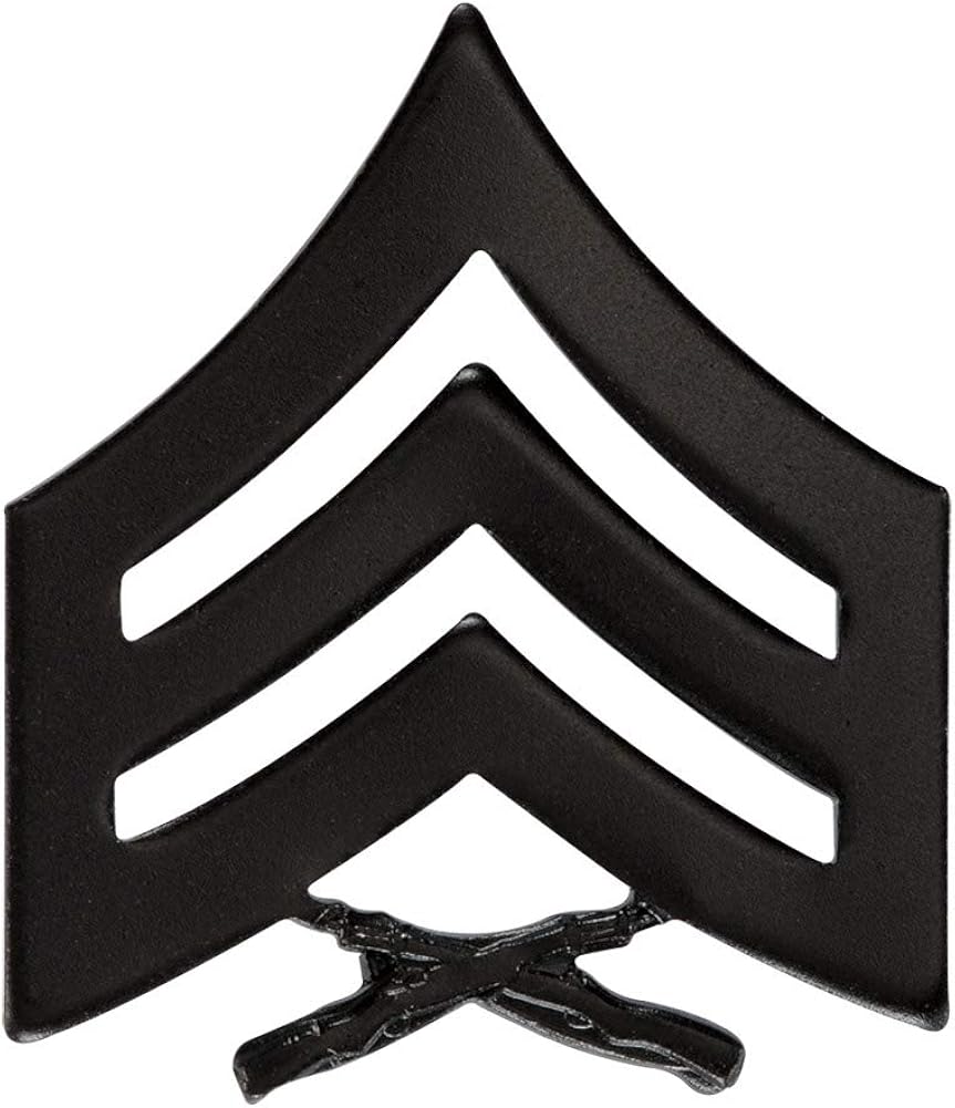Amazon.com: United States Marine Corps (USMC) chevron black metal SGT ...