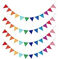 Amazon.com: 48Pcs Rainbow Pennant Banner, BetterJonny 4 Pack Felt ...