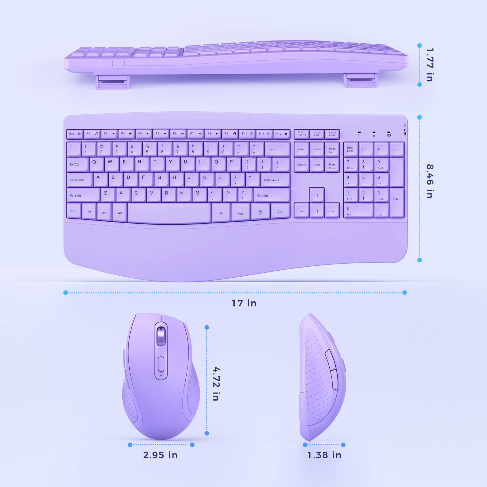 Mua PEIOUS Wireless Keyboard and Mouse - Ergonomic Keyboard and Mouse ...