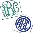 Amazon.com: Custom Initial Monogram Vinyl Decal Bumper Sticker, for ...
