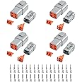 Amazon.com: 48 PCS Deutsch DTP Connector Kit 4 Pin Automotive Waterproof Connectors 4 sets with ...