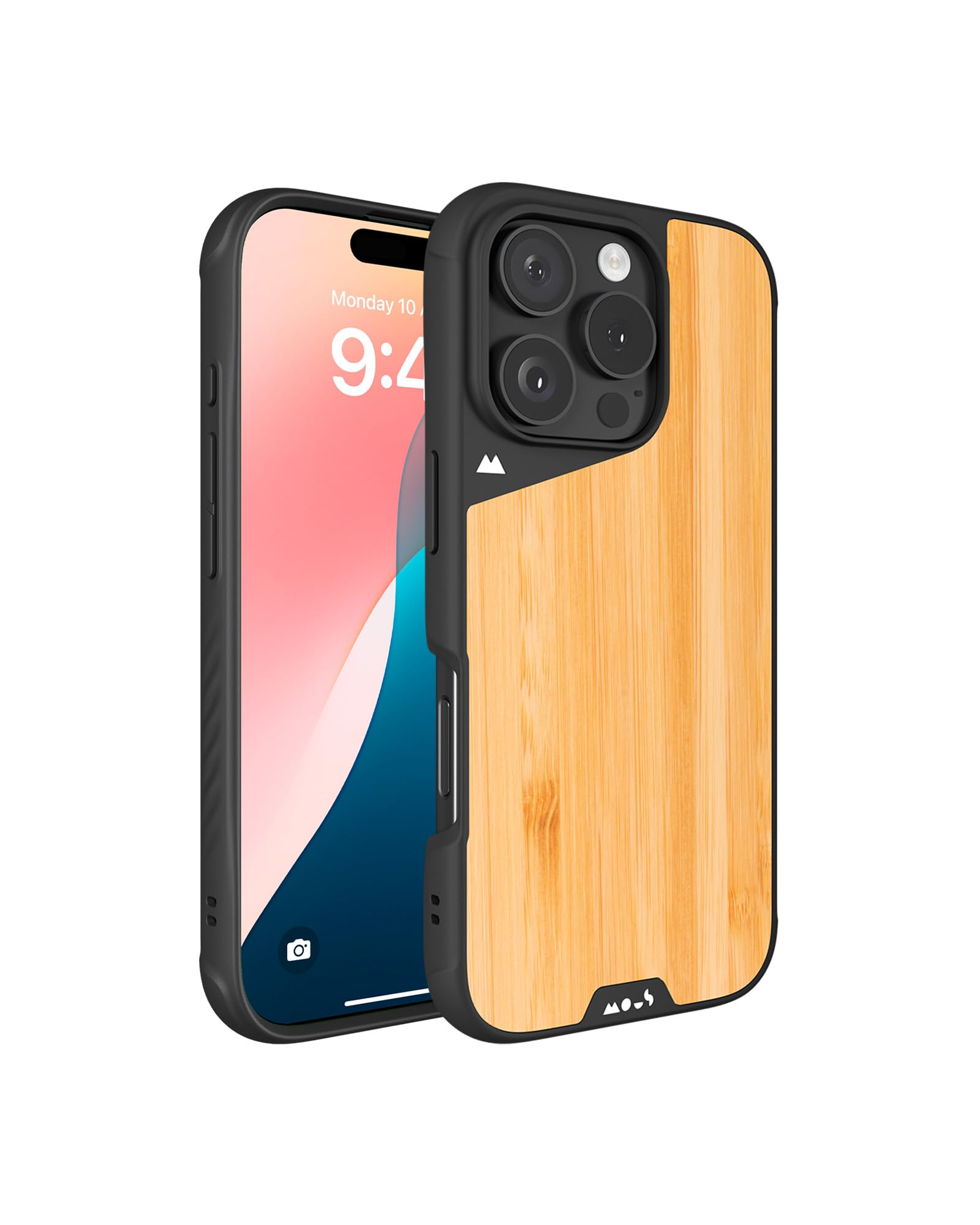 Mous for iPhone 16 Pro Case MagSafe Compatible - Limitless 6.0 - Bamboo - Protective Shockproof ...