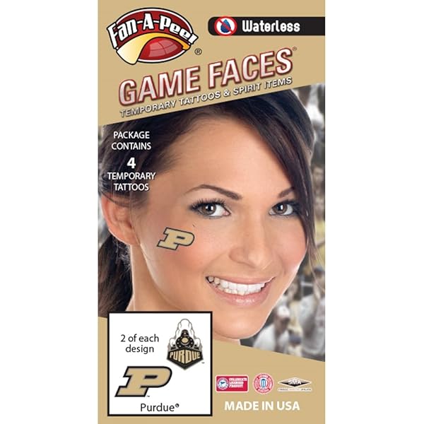 Purdue Temporary Tattoos