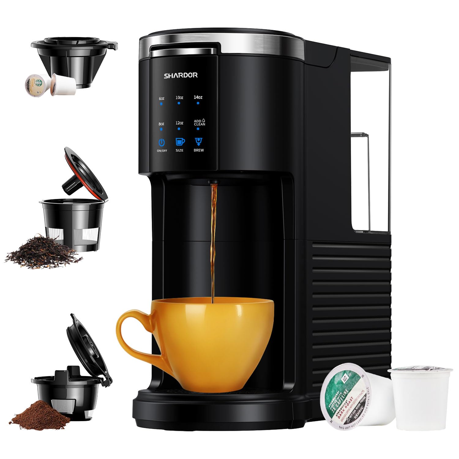 Mua SHARDOR 3 in 1 Single Serve Coffee Maker for K Cup Pods & Ground ...
