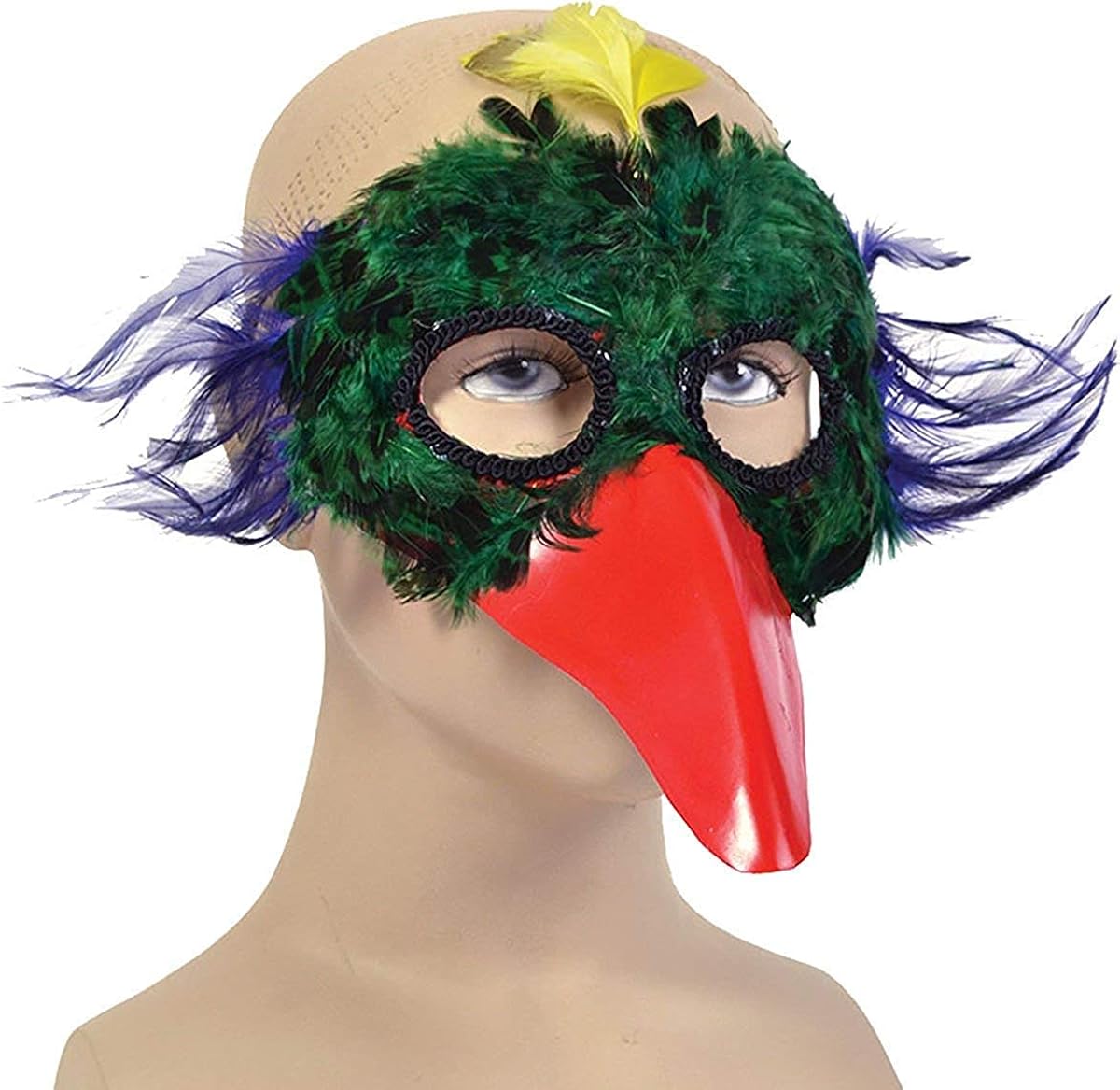 Plastic Bird Beak Fancy Party Masquerade Feather Mask Assorted Colours ...