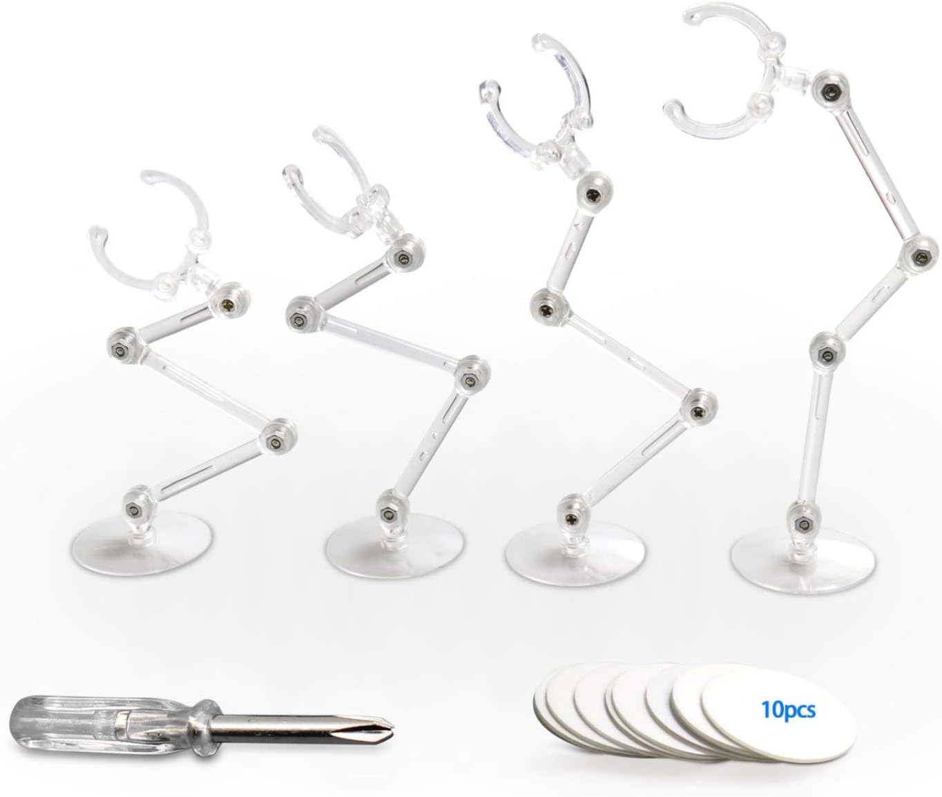 Amazon.com: Linhoo 4Pcs Action Figure Stand,5-12in Dolls Stand ...