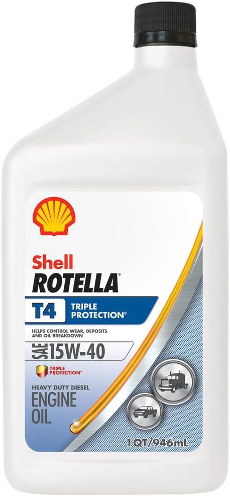Amazon.com: Shell Rotella T4 15W40 Triple Protection Engine Oil (Quart ...