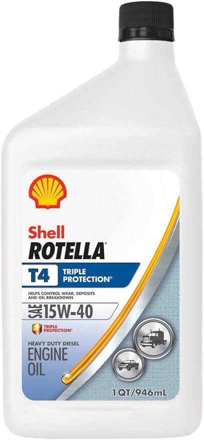 Amazon.com: Shell Rotella T4 15W40 Triple Protection Engine Oil (Quart ...