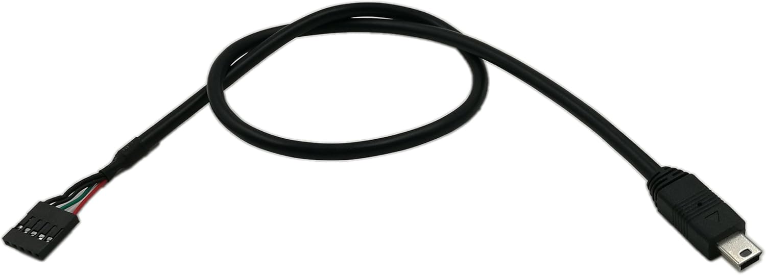 zdyCGTime 50CM Mini USB 5pin Male to 1x 5Pin Female 0.1″ USB Header PCB ...