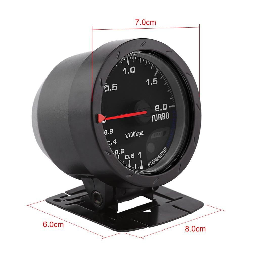 Mua Universal 60mm LED Car Boost Gauge Turbometer Boost Meter Turbo ...