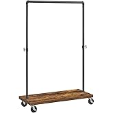 Amazon.com: OLDRAINBOW Industrial Pipe Clothing Rack on Wheels,Rolling ...