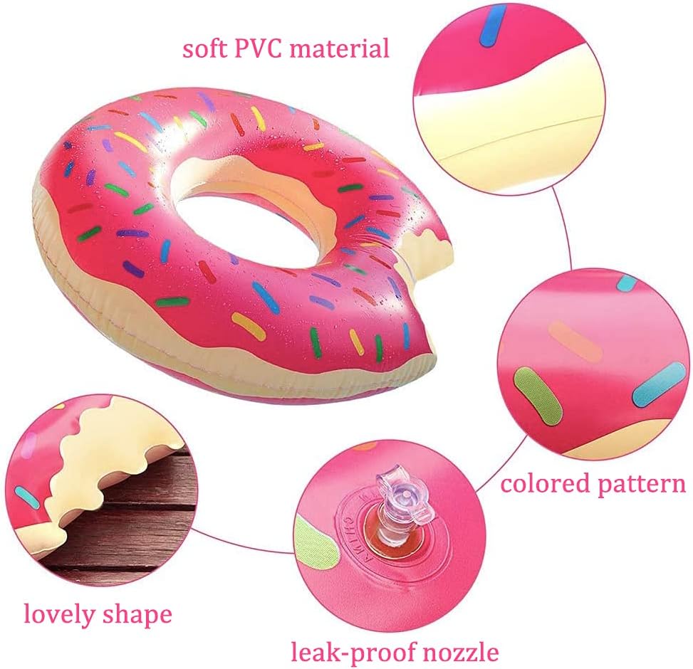 XINYIND Donut Swimming Ring, Donut Pool Floats Inflatable Swimming ...
