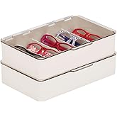 Amazon.com: mDesign Wide Stackable Plastic Eye Glass Organizer Box ...