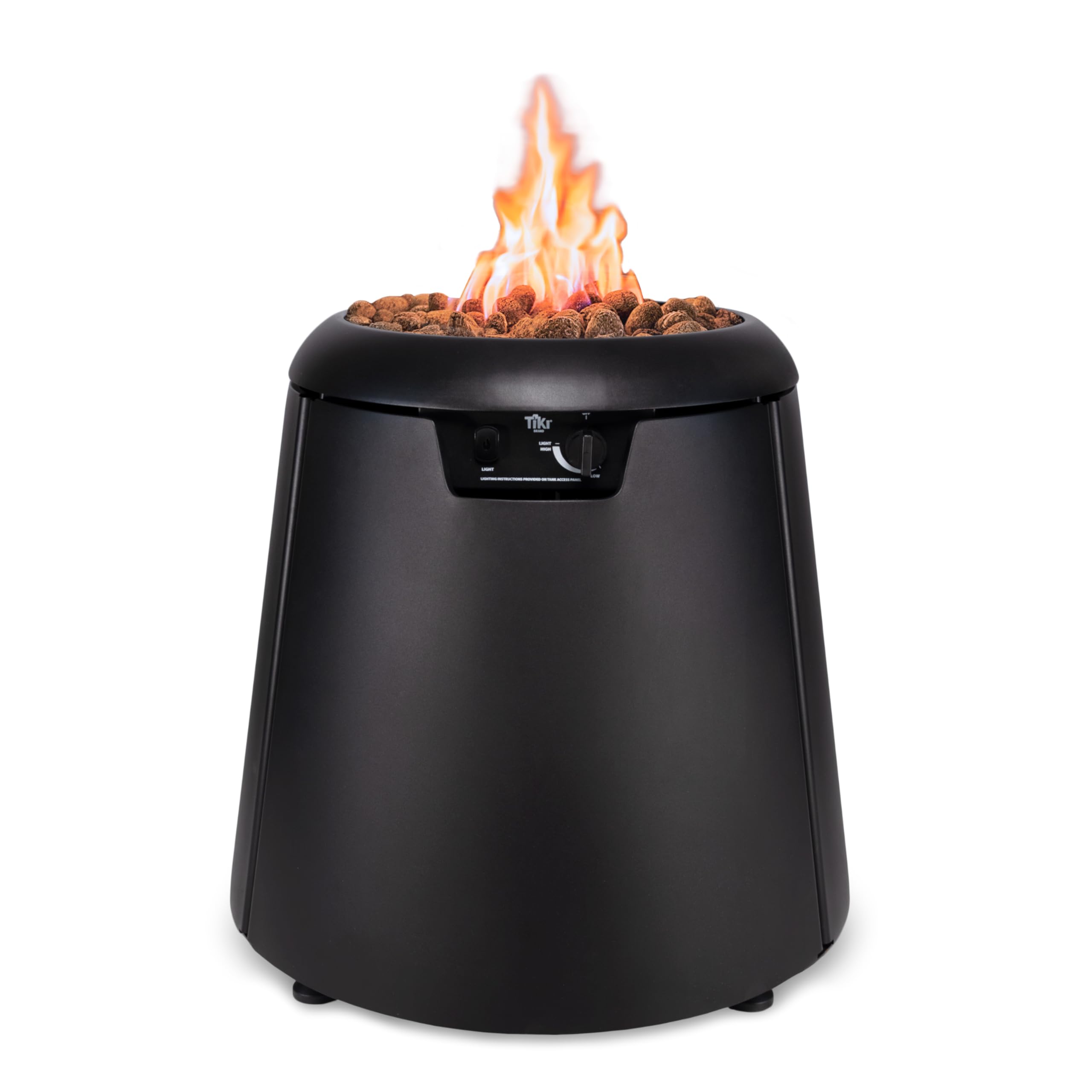 TIKI 28.5-Inch Customizable Propane Fire Pit, 40,000 BTU Outdoor Gas ...