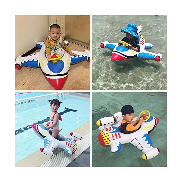 HSOMiD Inflatable Airplane Baby Kids Toddler Infant Swimming Float Seat ...