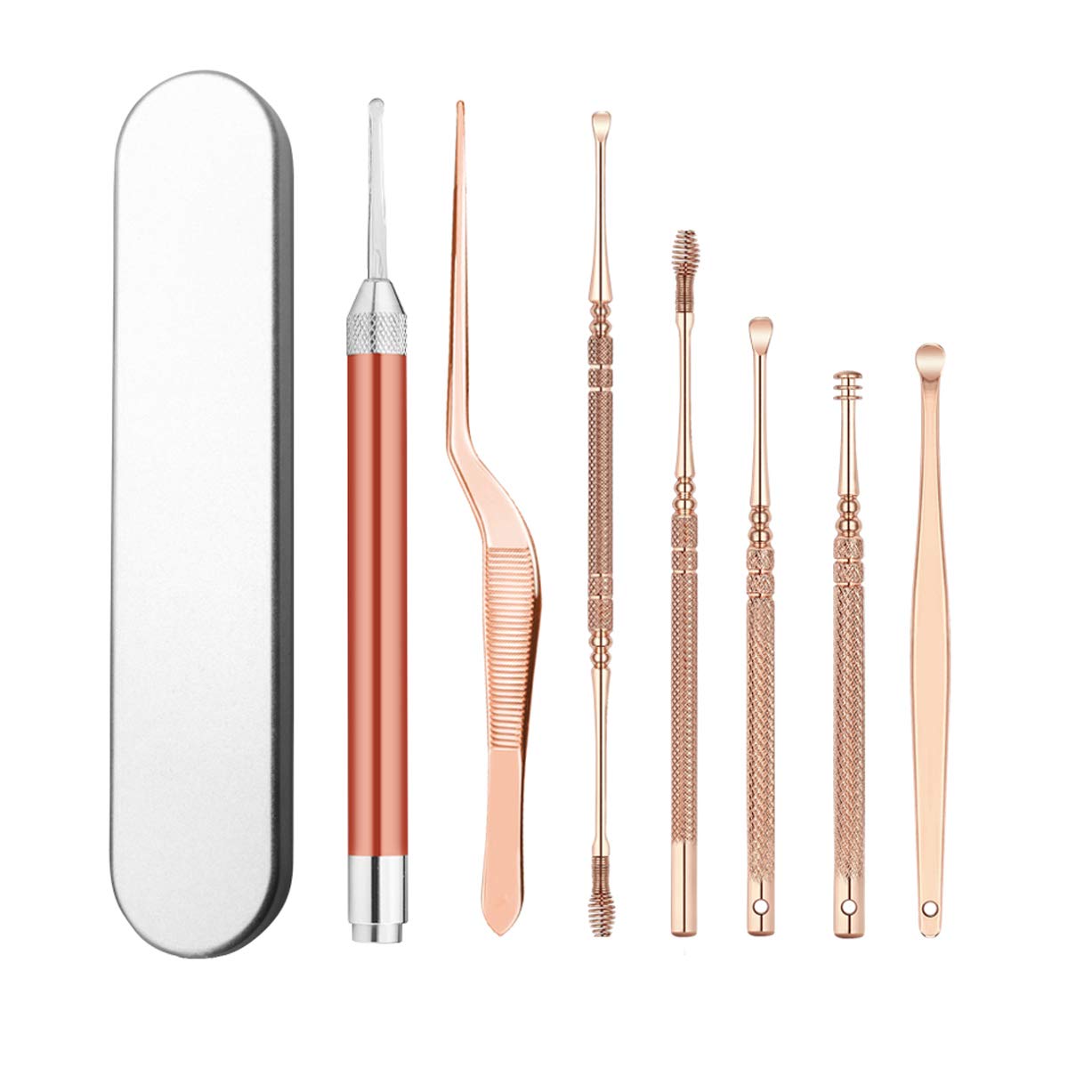 Mua 7 Pcs Upgraded Ear Wax Removal Kit with LED Light and Storage Box ...