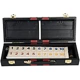 Amazon.com: Deluxe Rummy with Wooden Racks in Attache Case: Toys & Games