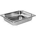Amazon.com: Excellante Half Size 2-Inch Deep Perforated 24 Gauge Steam ...