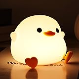 UNEEDE LED Cute Bean Duck Night Light, Cute Animal Silicone Nursery ...