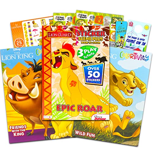Disney Lion King Coloring Book Set for Kids - 3 Lion King and Lion ...