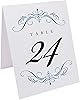 Classic Flourish Wedding Table Numbers, Royal Blue, 1-50, Double Sided ...