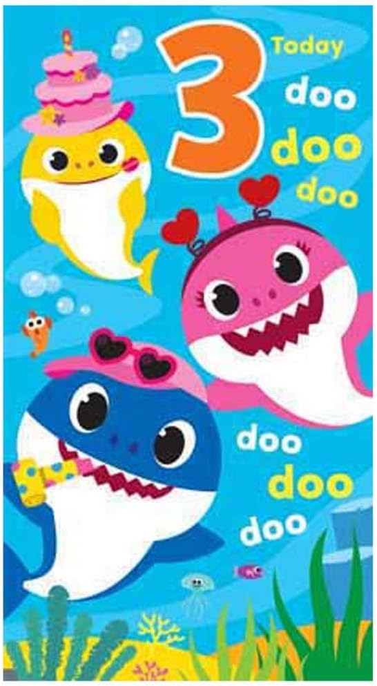 Baby Shark 3rd Birthday Card – BigaMart
