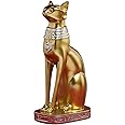 Amazon.com: Ni-JASW 9.4 inch Tall Gold Egyptian Cat Goddess Bastet ...