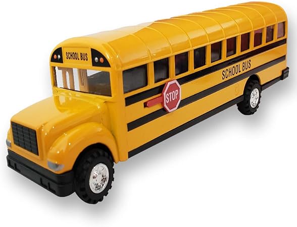 Amazon.com: ArtCreativity Die Cast Yellow School Bus Toy for Kids - 8.5 ...