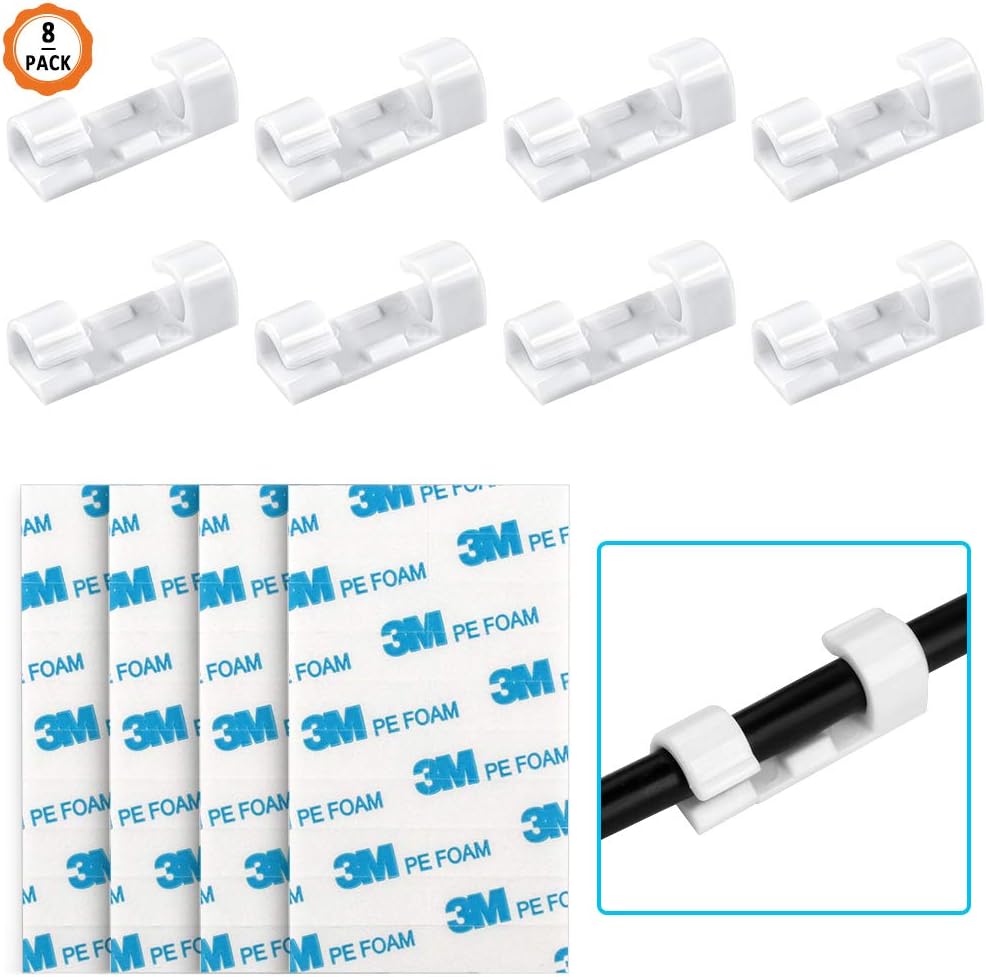 en Hogar chudian 80pcs Clips de Cables Adhesiva Abrazadera Cable TV ...