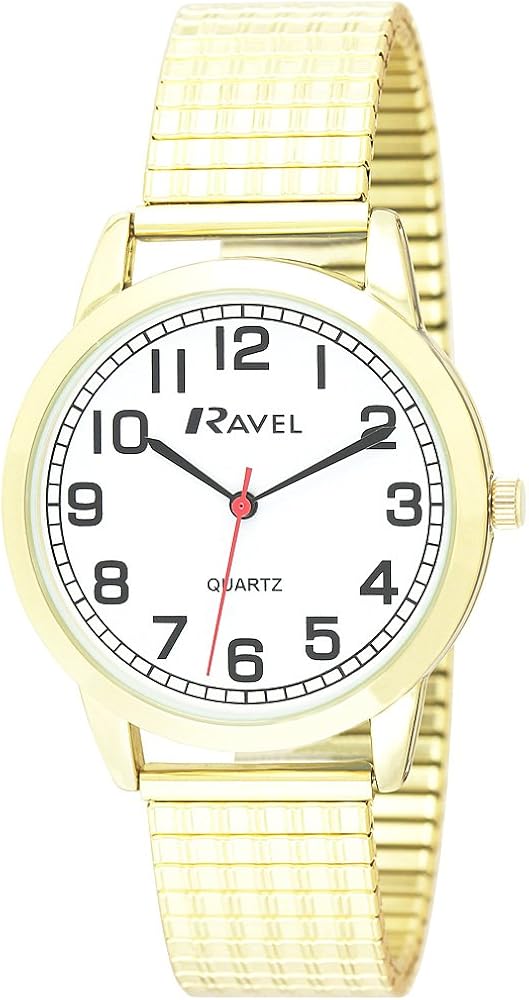 RAVEL Mens Analogue Classic Quartz Connected Wrist Watch with Stainless ...