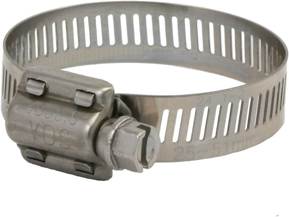 YDS All 300 Grade Stainless Steel High Torque Hose Clamp, Worm-Drive ...