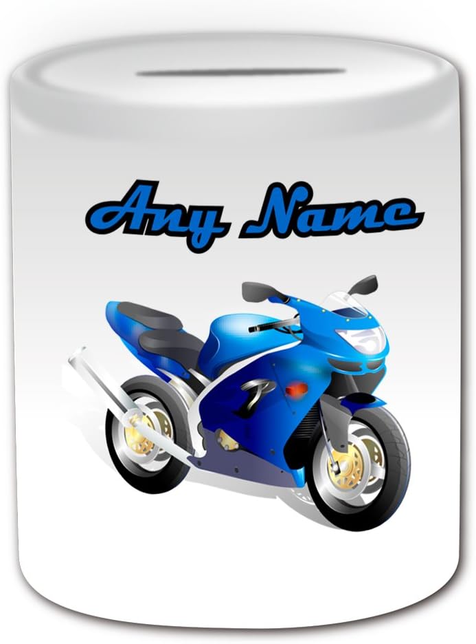 UNIGIFT Personalised Gift - Motorcycling Money Box (Sport Design Theme ...